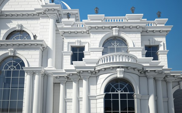 classic villa 3d max