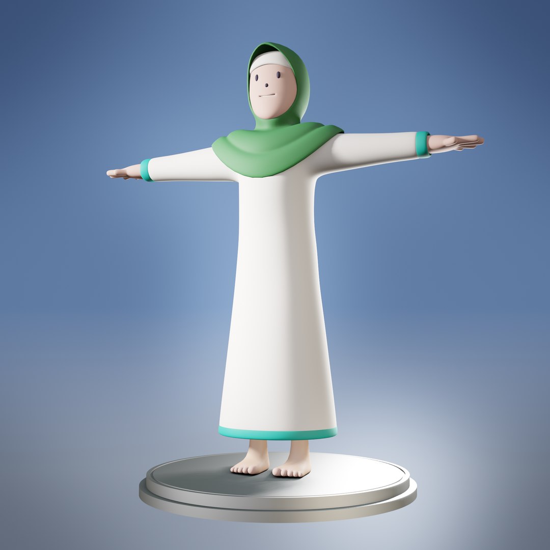 3D Muslim Islamic Hijab Cute Girl 3d Model - TurboSquid 2190042