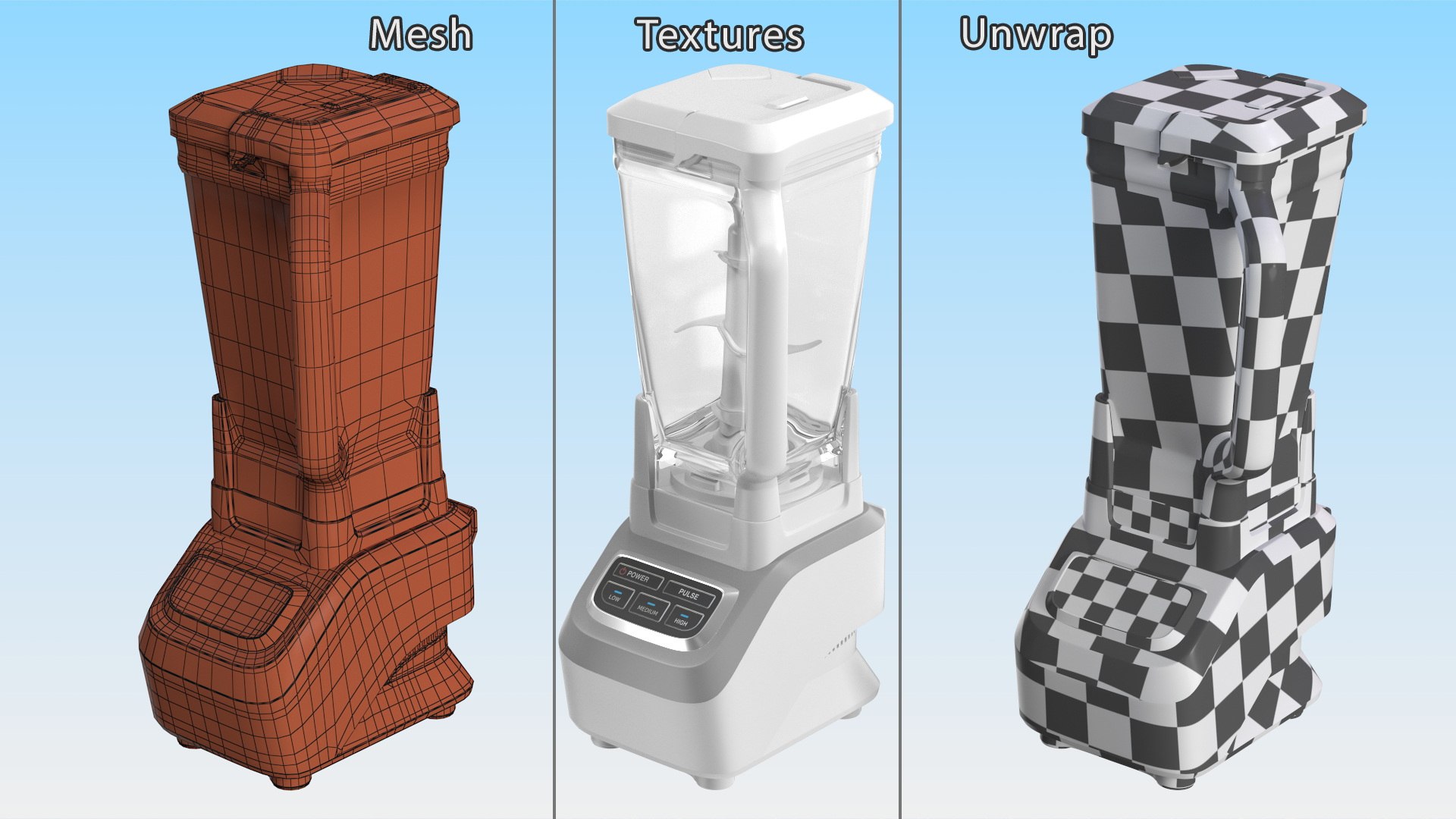 Professional Kitchen Blender White 3D - TurboSquid 2146854