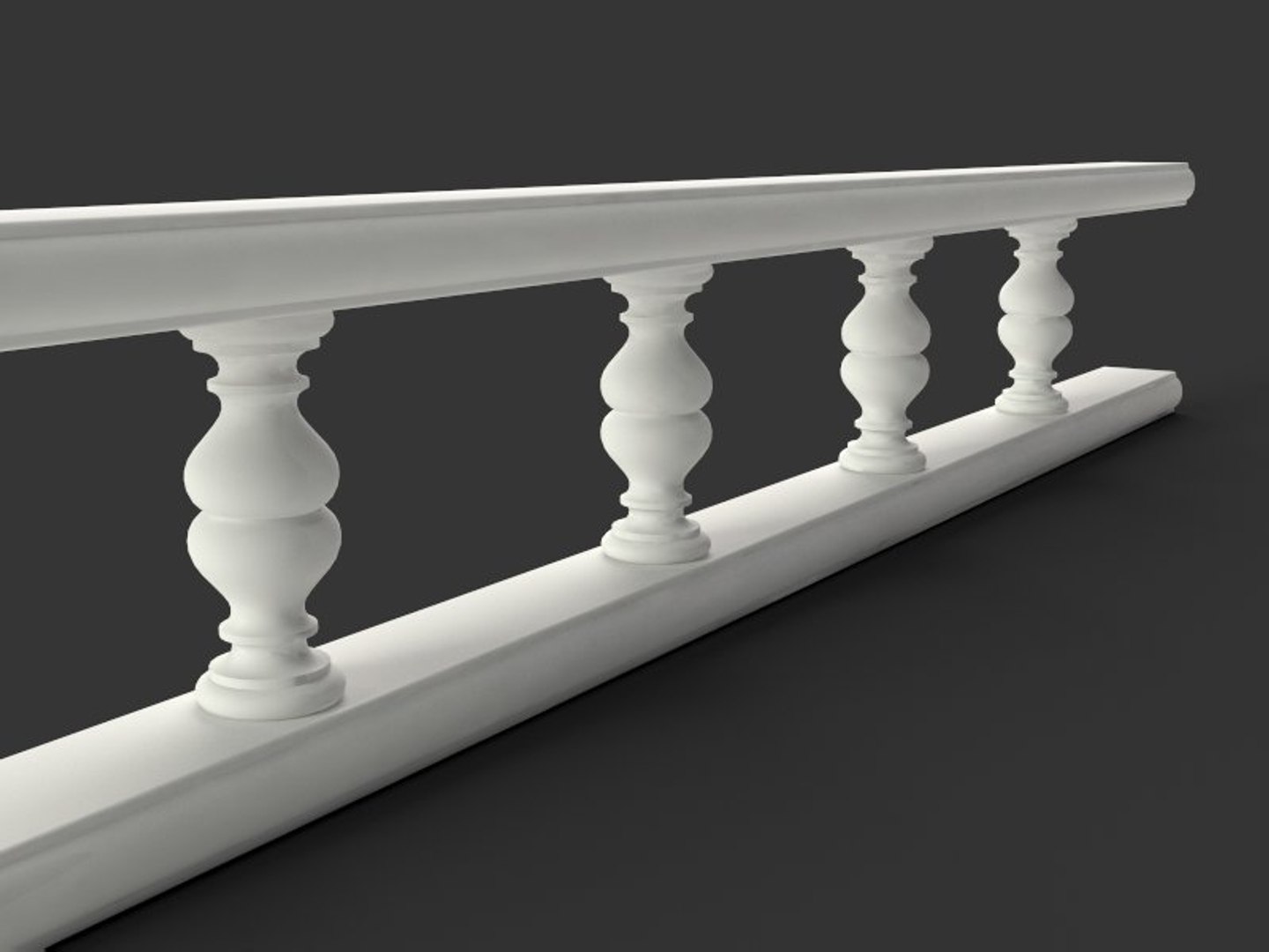 balustrade classic furniture baluster 3d model