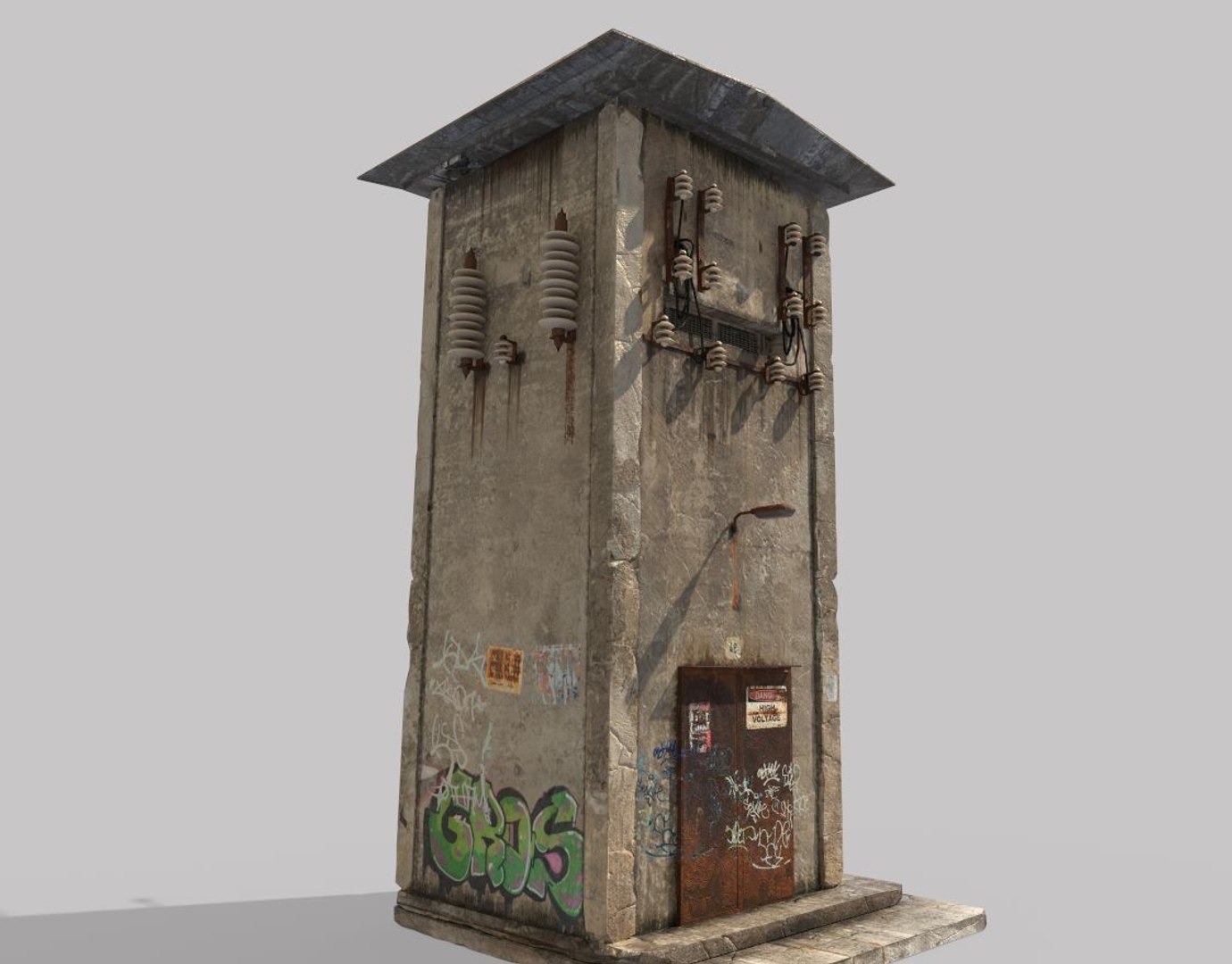 Old Electric Transformer Cabin 3D Model - TurboSquid 1918119
