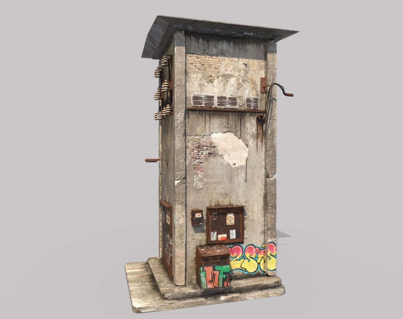 Old Electric Transformer Cabin 3D Model - TurboSquid 1918119
