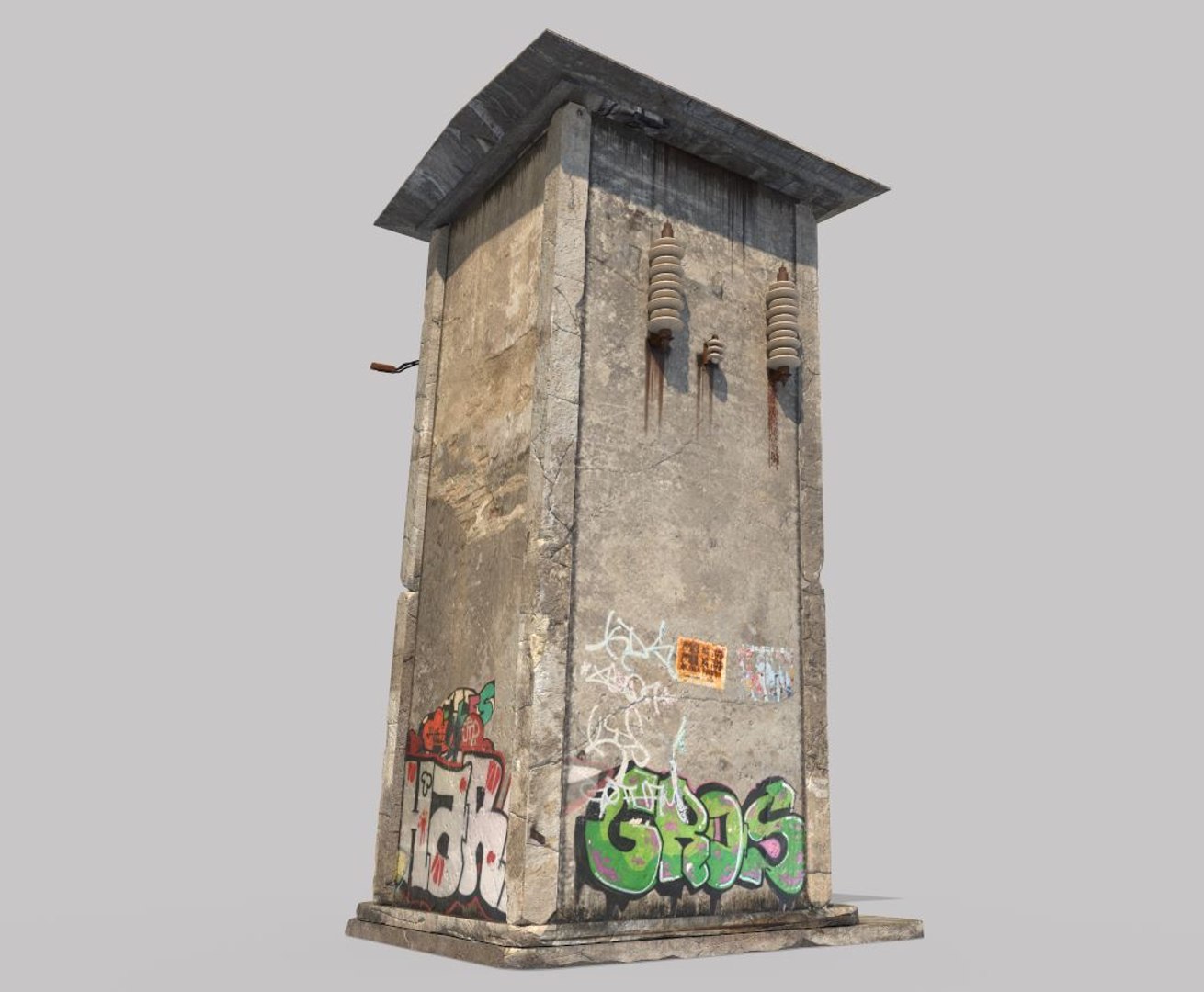 Old Electric Transformer Cabin 3D Model - TurboSquid 1918119
