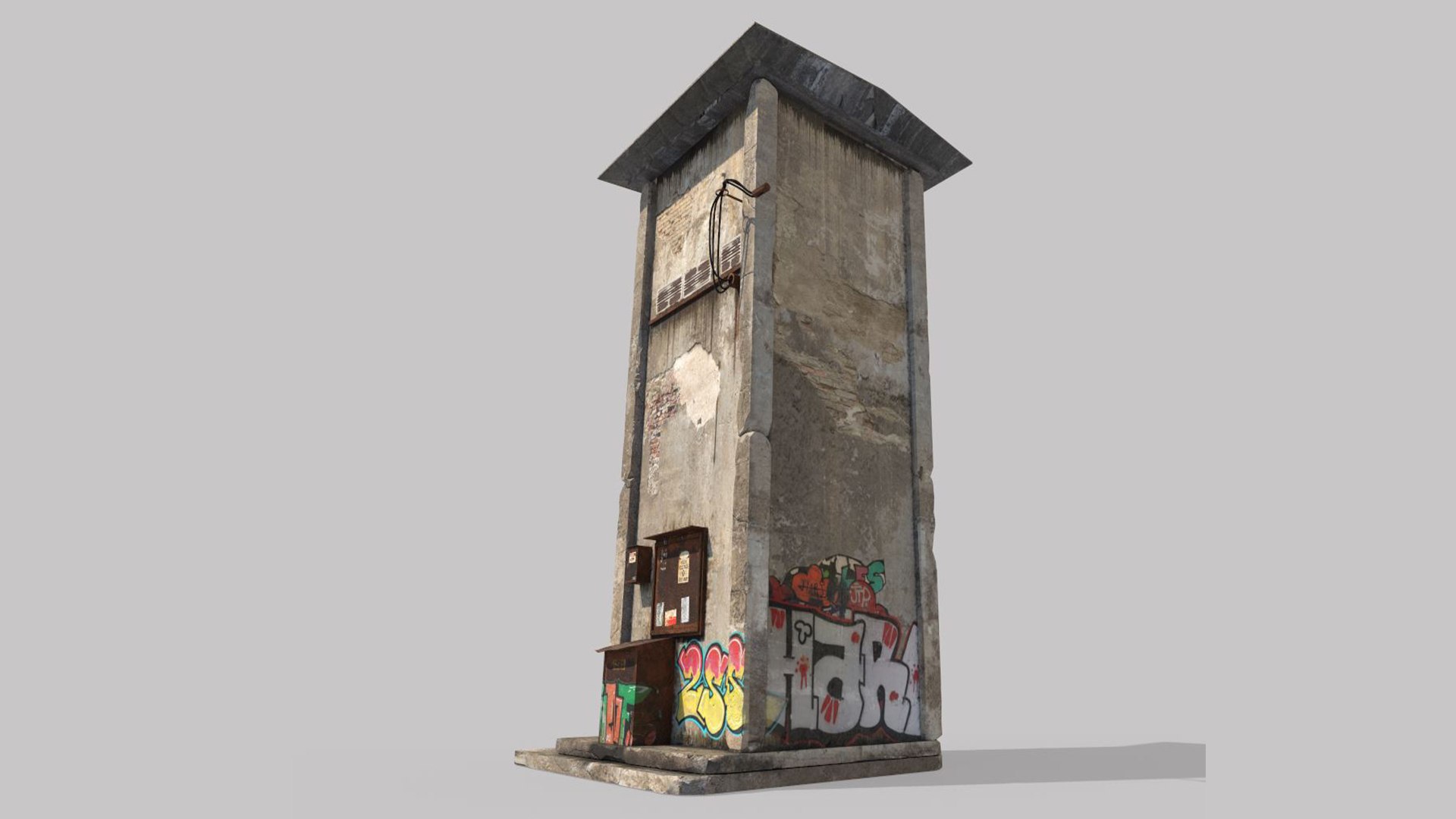 Old Electric Transformer Cabin 3D Model - TurboSquid 1918119