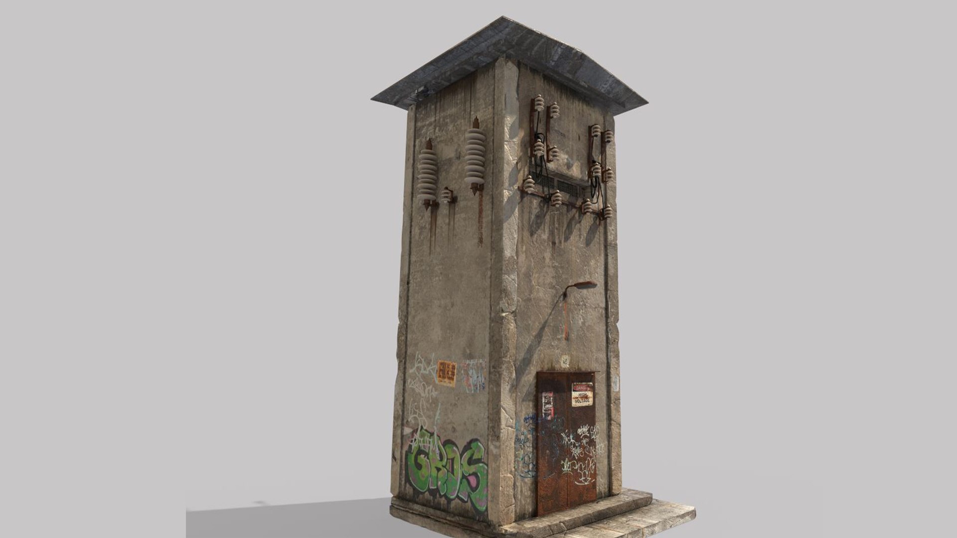 Old Electric Transformer Cabin 3D Model - TurboSquid 1918119