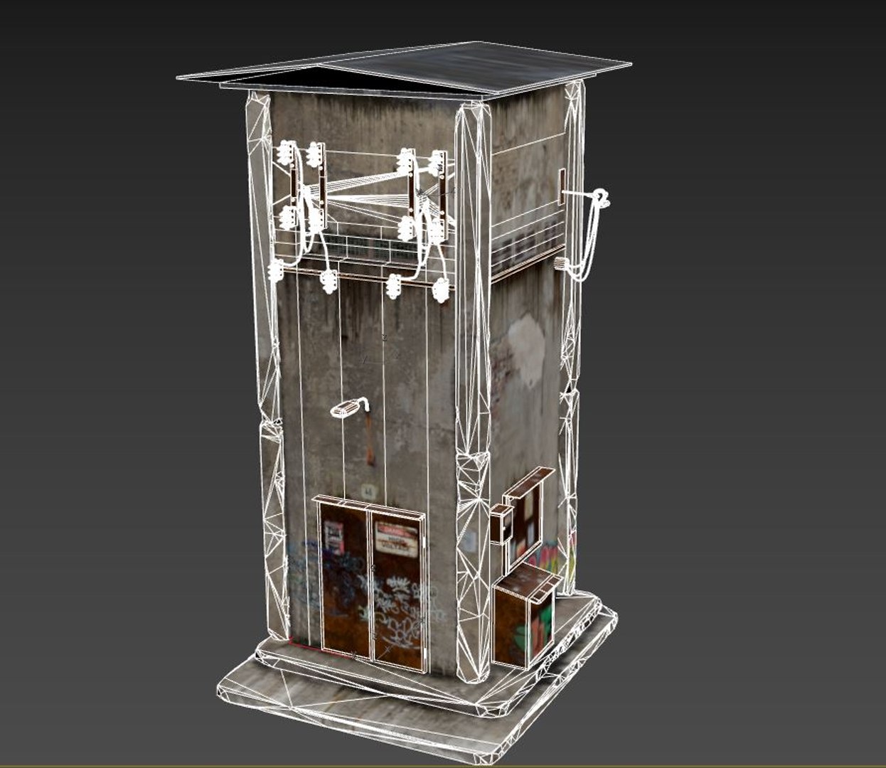 Old Electric Transformer Cabin 3D Model - TurboSquid 1918119