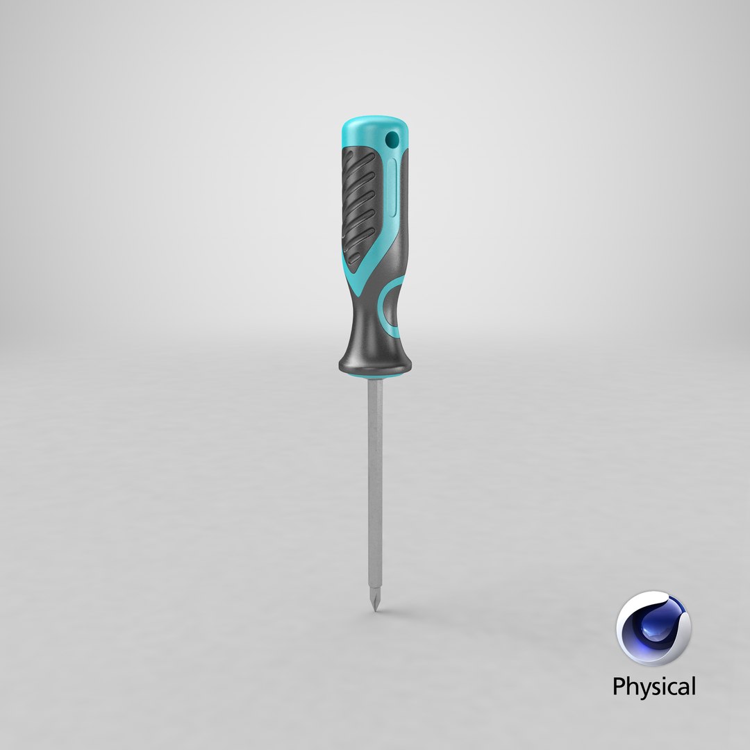 3D Model Detailed Screwdriver Blue - TurboSquid 2157541