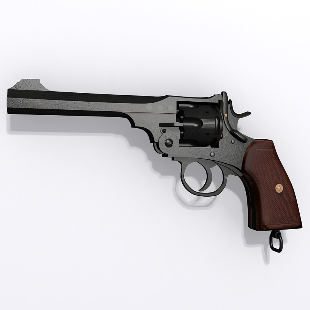 Webley Revolver Pistol Mk 3d Model