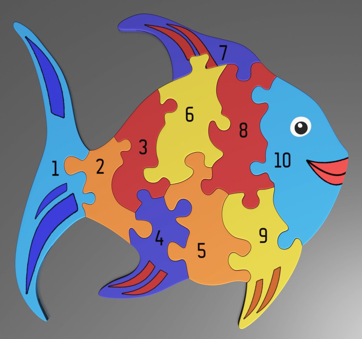 3D number puzzle - TurboSquid 1349806