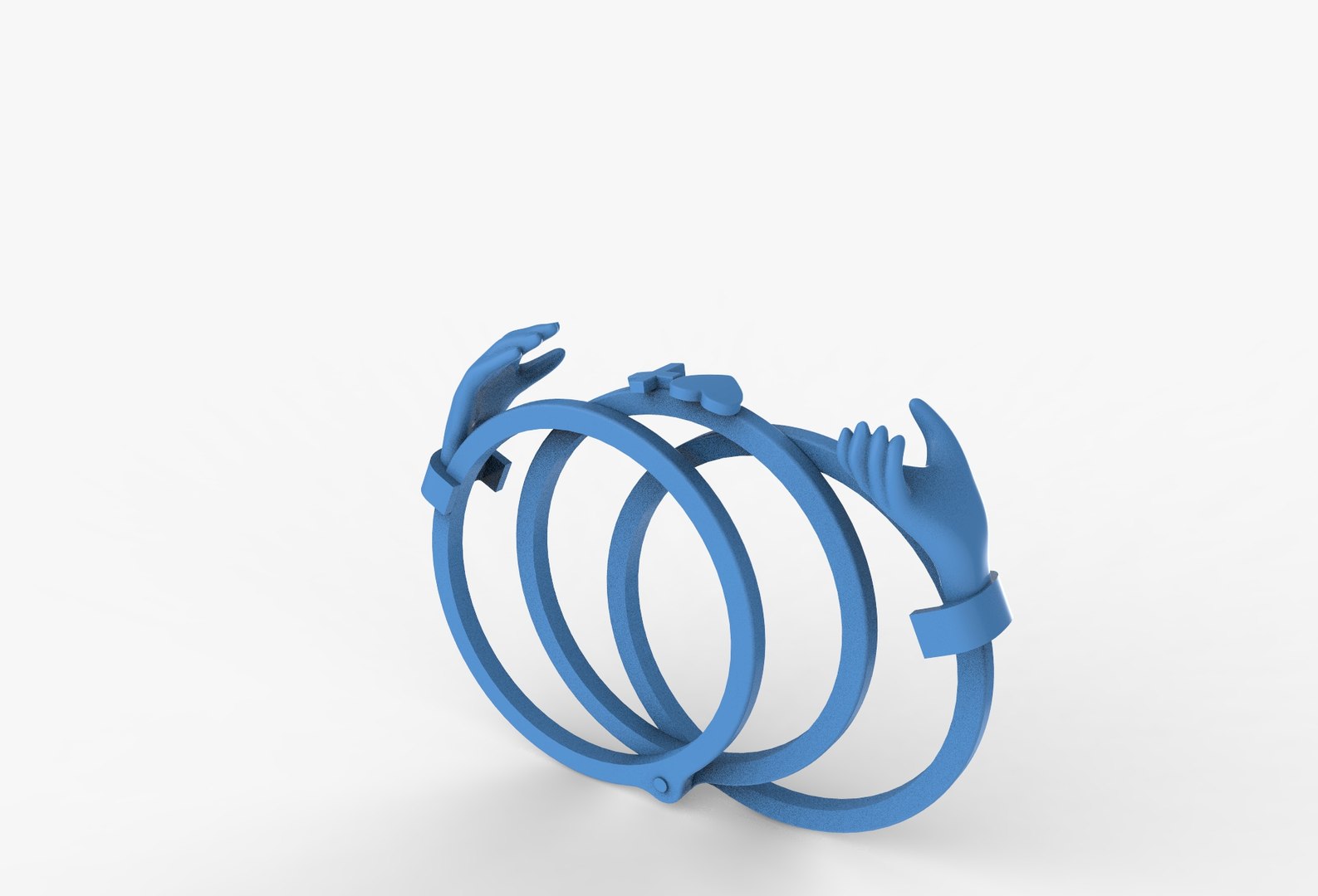 3d Antique Gimmel Ring