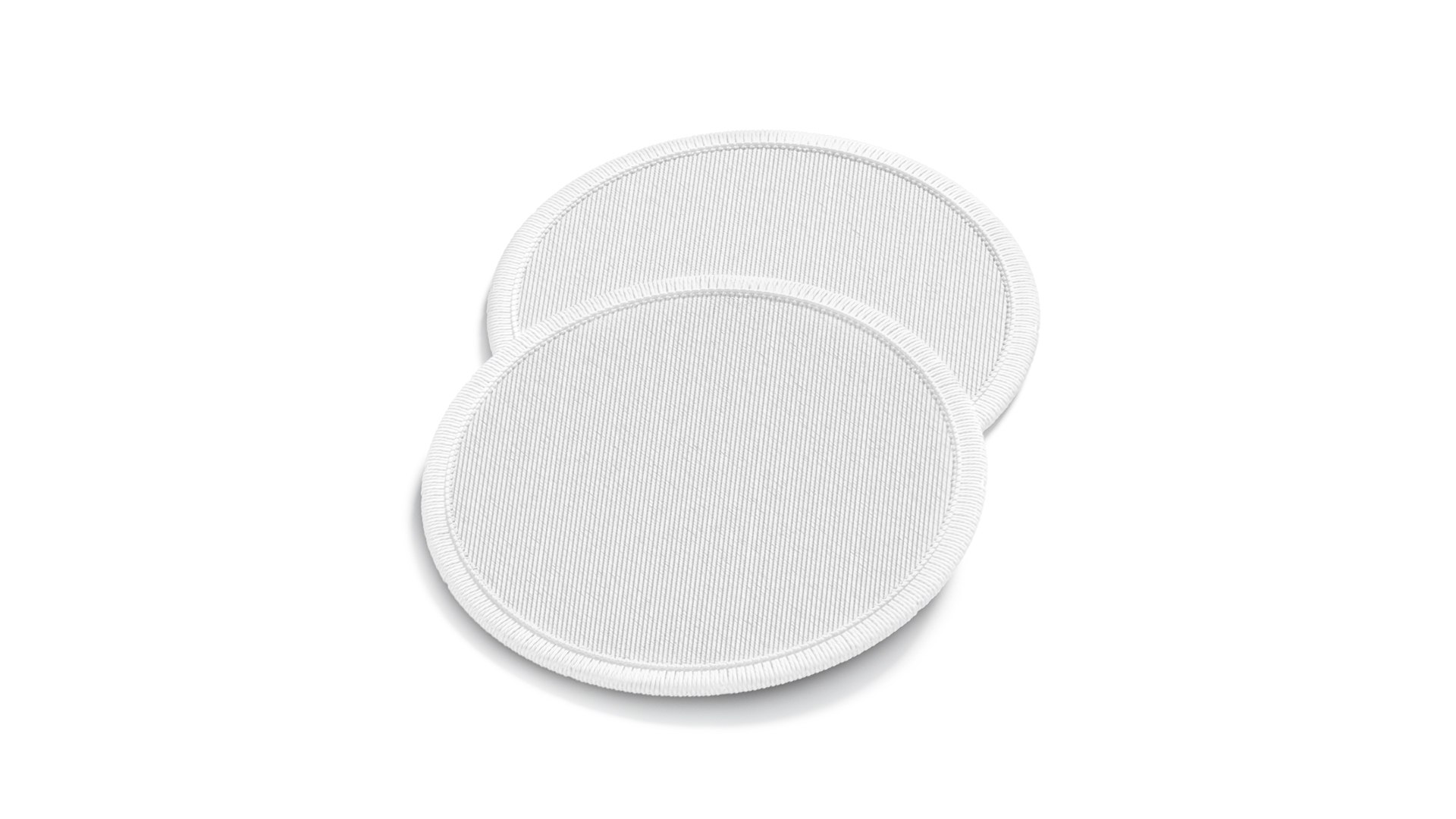 White Round Embroidered Patch Stack - Lying Embroidery Circle Badge ...