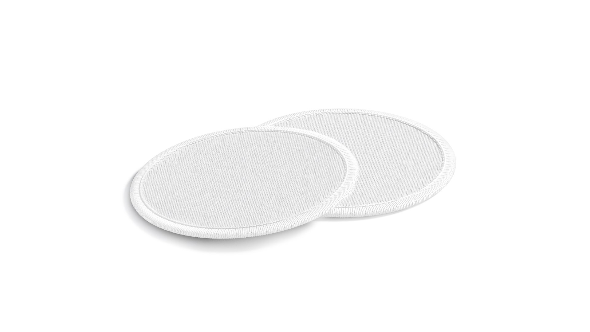 White Round Embroidered Patch Stack - Lying Embroidery Circle Badge Pair Model - TurboSquid 2229769