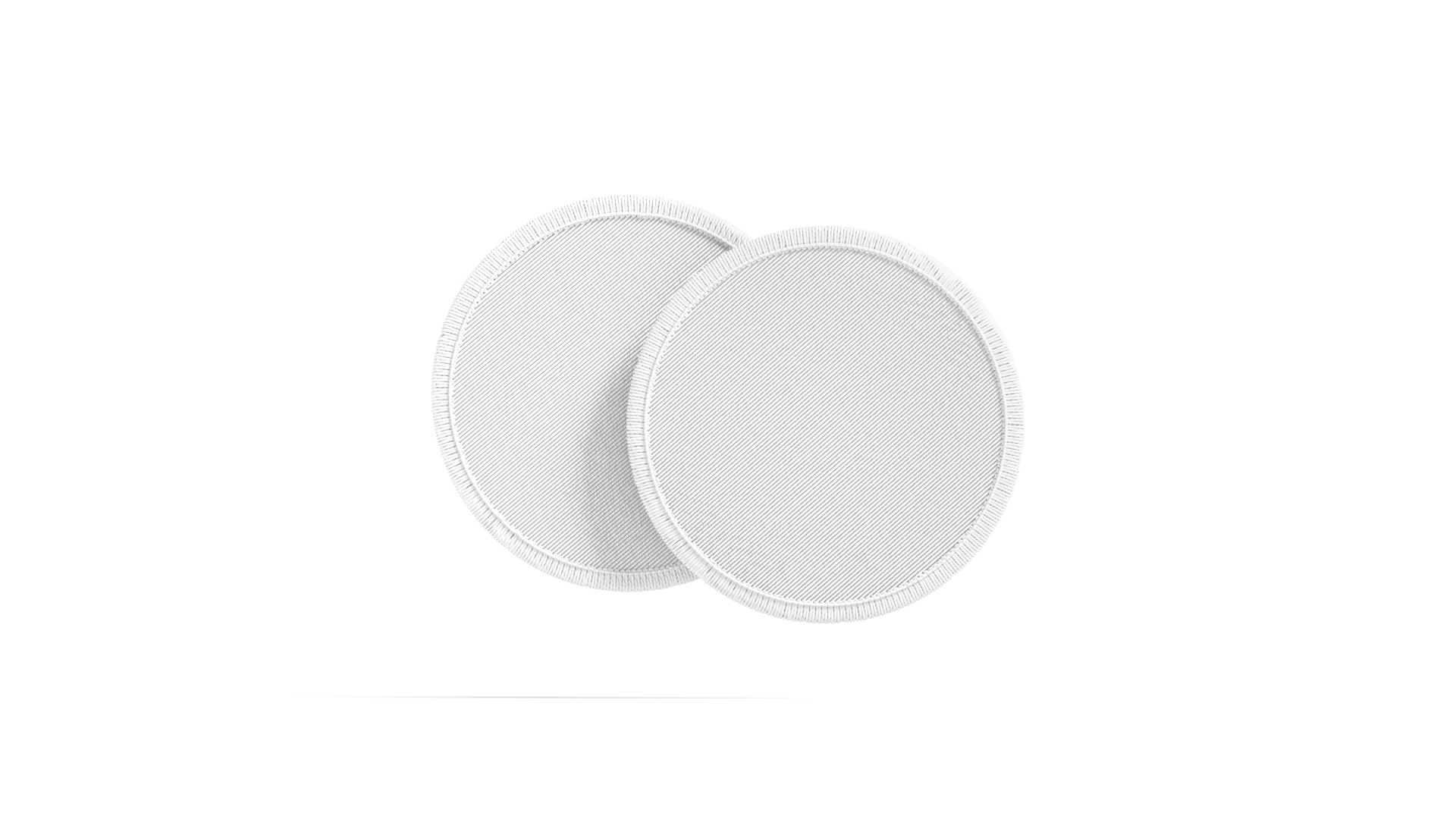 White Round Embroidered Patch Stack - Lying Embroidery Circle Badge ...