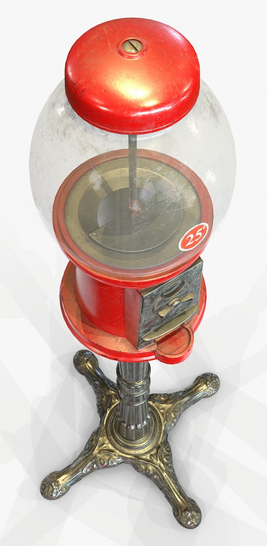 3D Model Ready Gum Ball Machine - TurboSquid 1160519