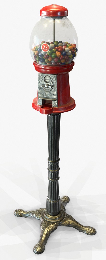 3D Model Ready Gum Ball Machine - TurboSquid 1160519