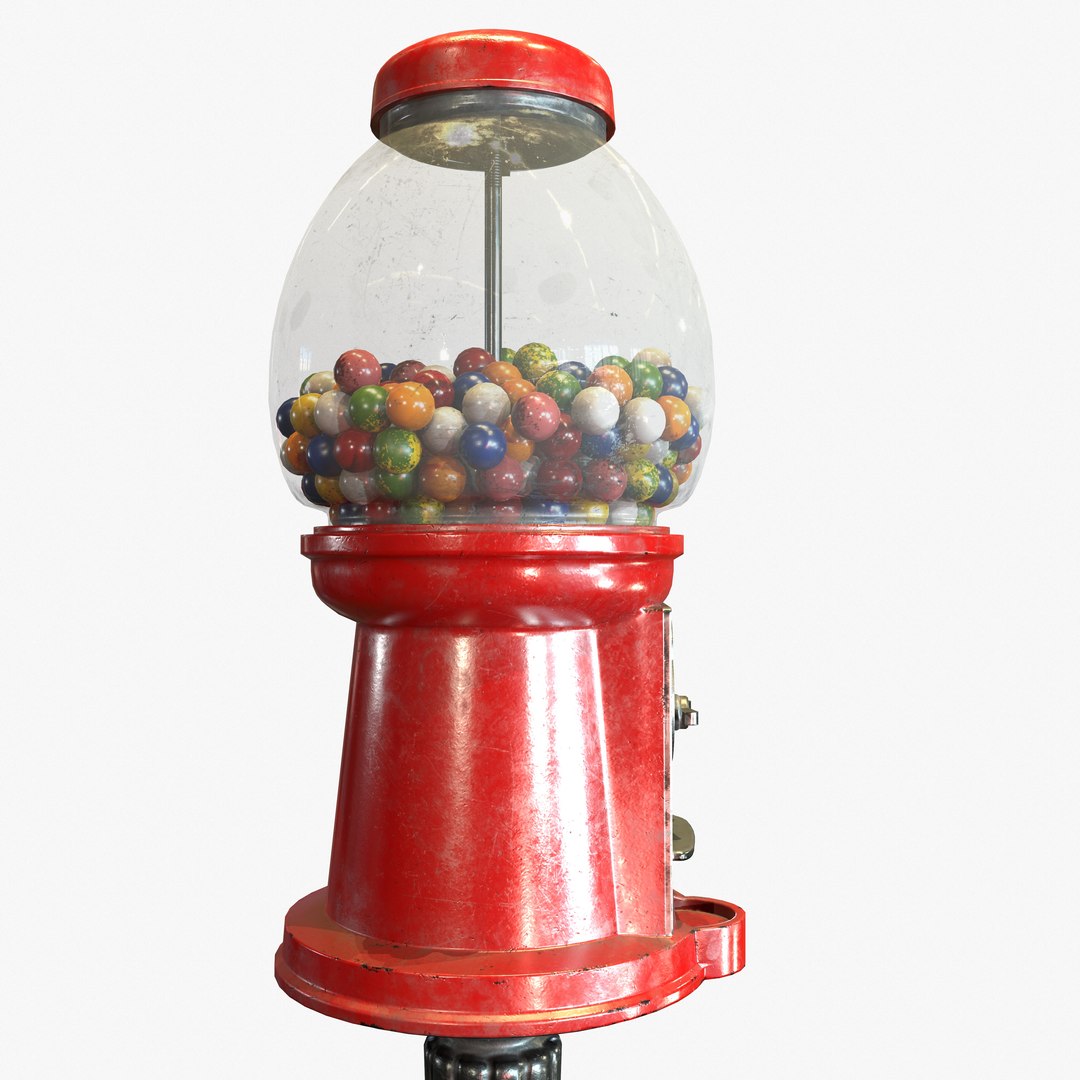 3D Model Ready Gum Ball Machine - TurboSquid 1160519