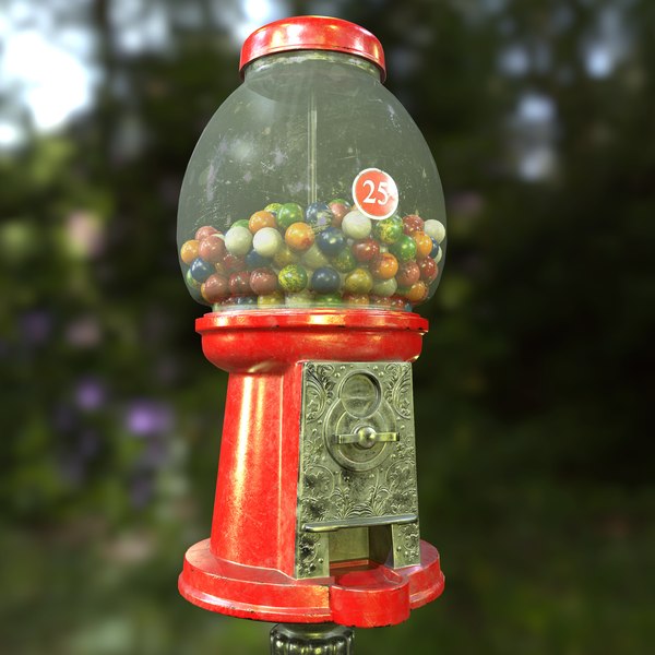modelo 3d Gumball Machine Game Ready PBR Textures - TurboSquid 1160519
