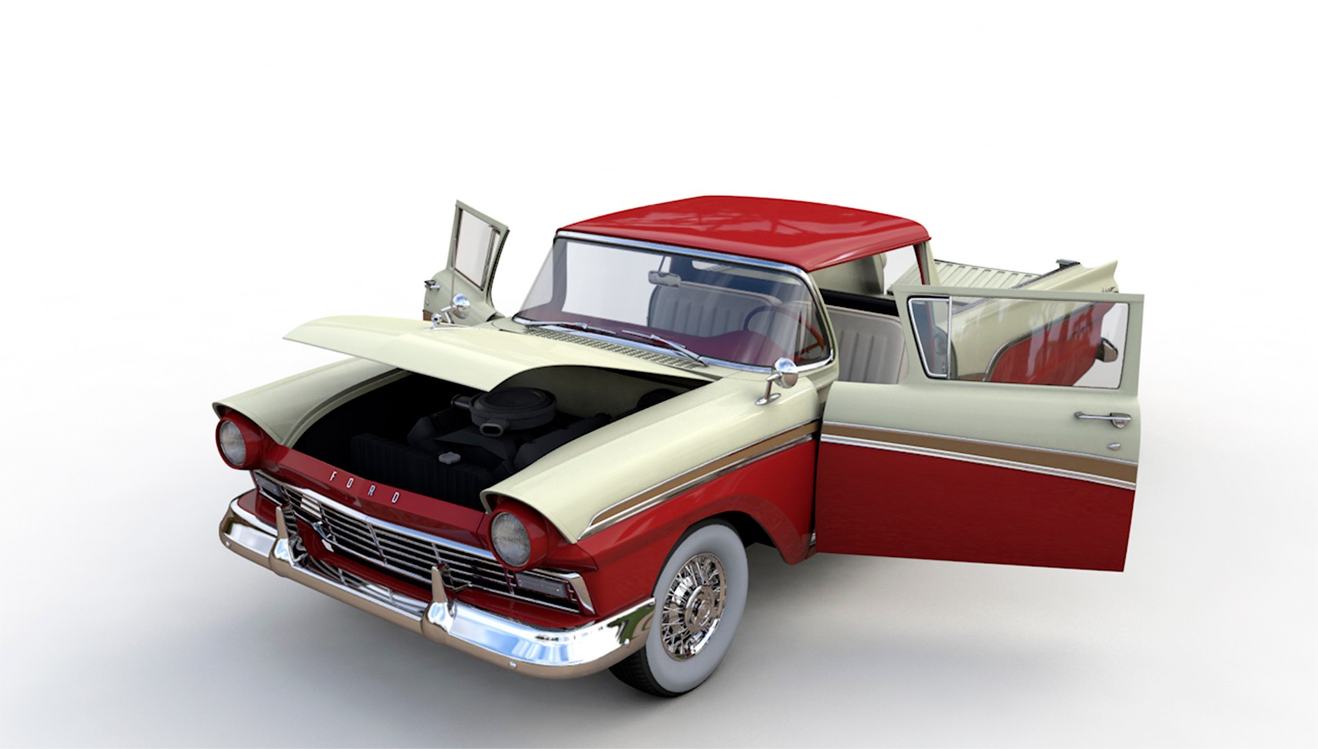 FORD RANCHERO 1957 3DM 3D - TurboSquid 2211174