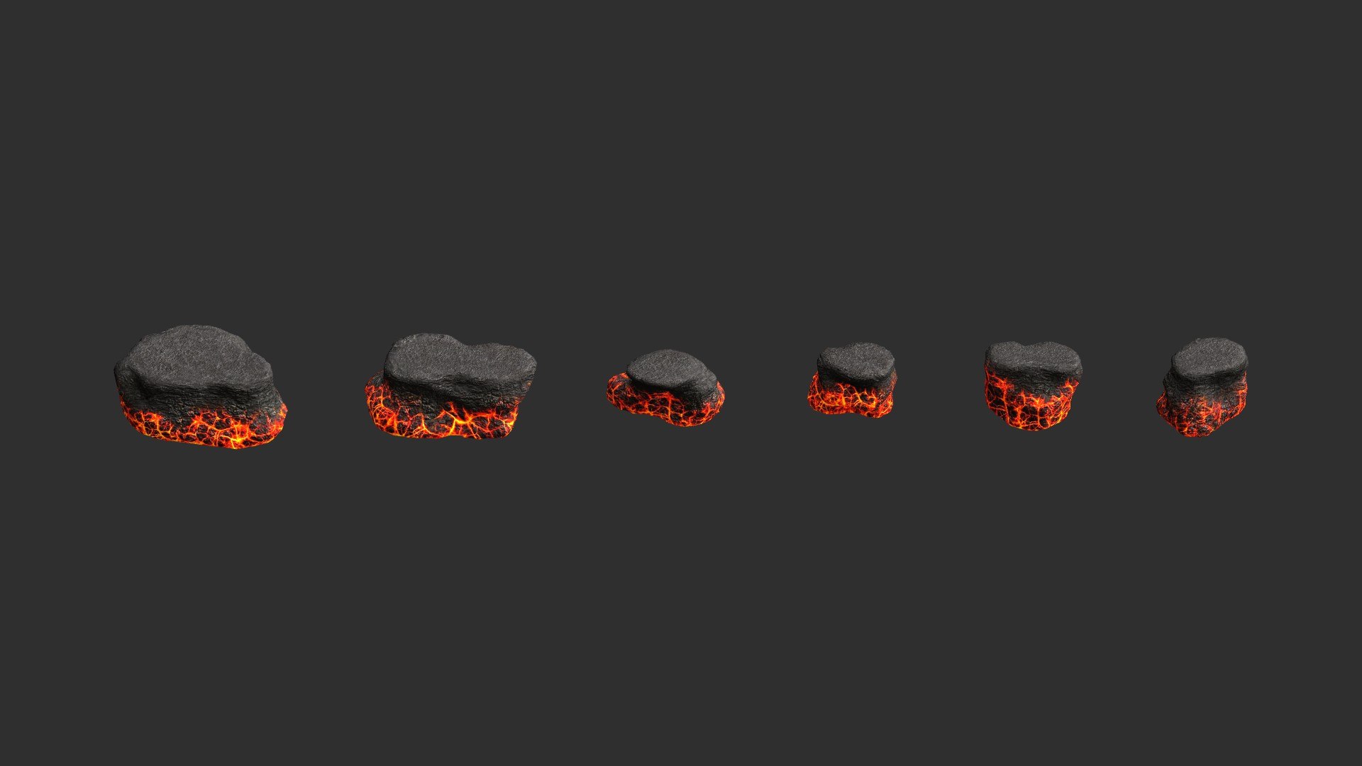 3D Short Flat Rocks - Lava Model - TurboSquid 1977367
