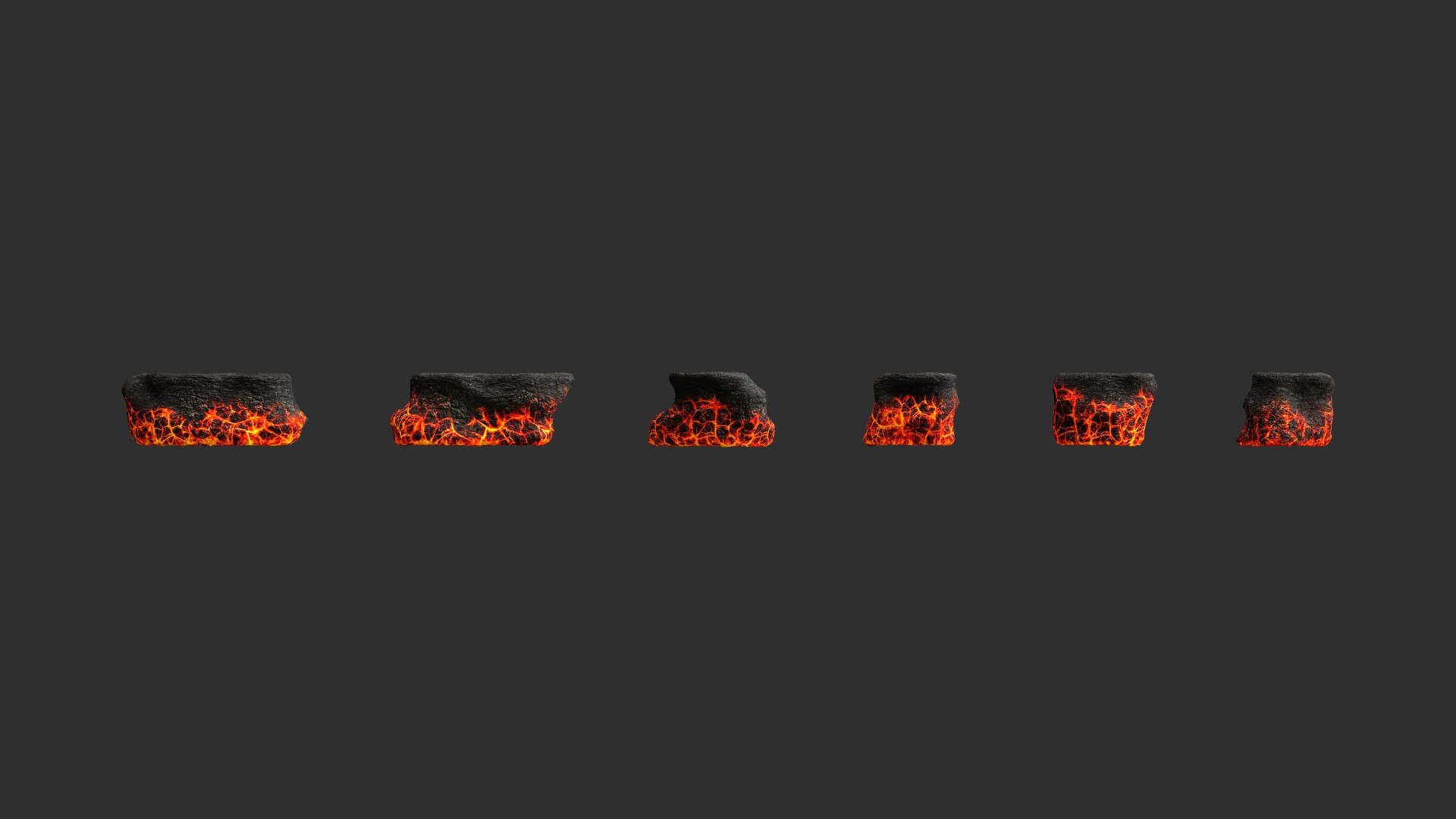 3D Short Flat Rocks - Lava Model - TurboSquid 1977367