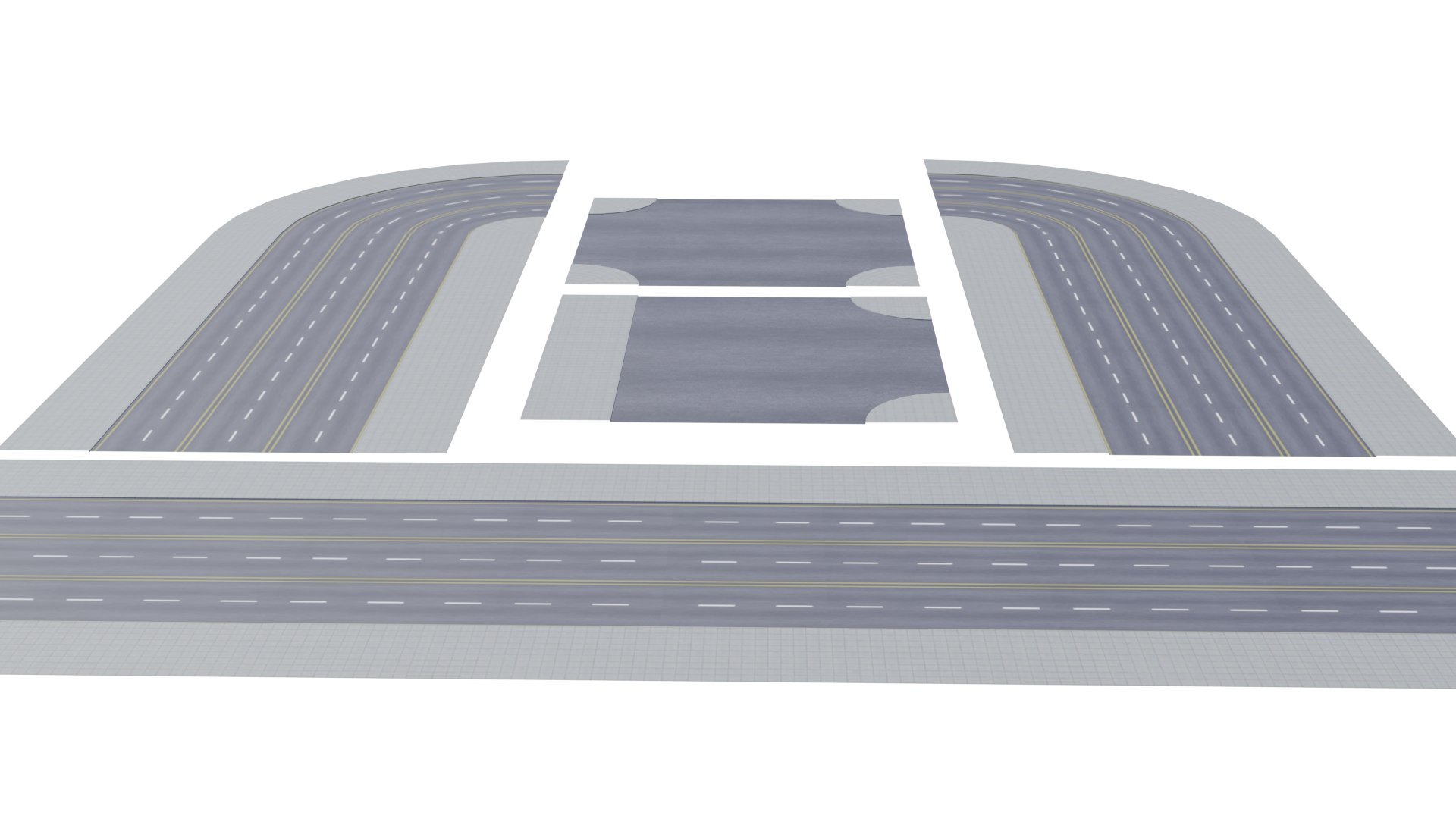 Road Pack Complete Low Poly 3D Model - TurboSquid 2185214