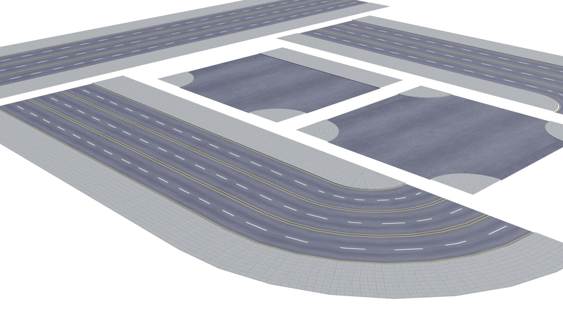 Road Pack Complete Low Poly 3D Model - TurboSquid 2185214