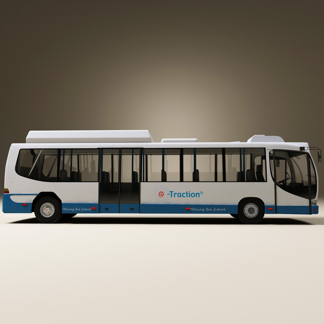 Realistic Bus E-traction 3d Model