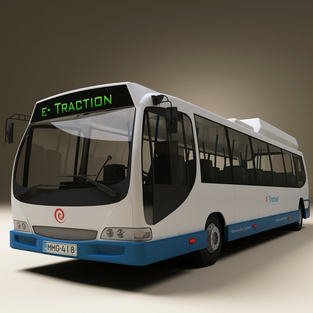 Realistic Bus E-traction 3d Model