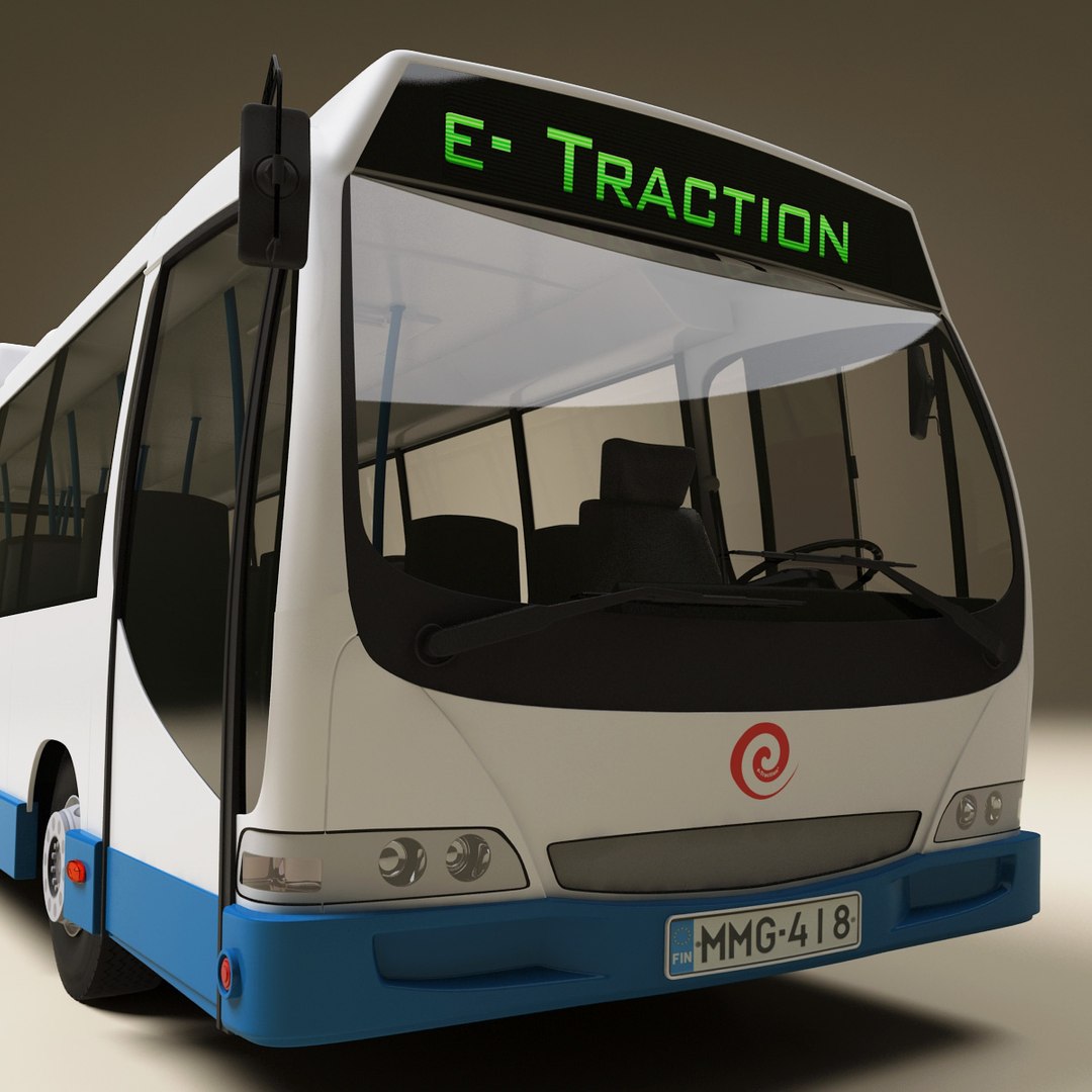 Realistic Bus E-traction 3d Model