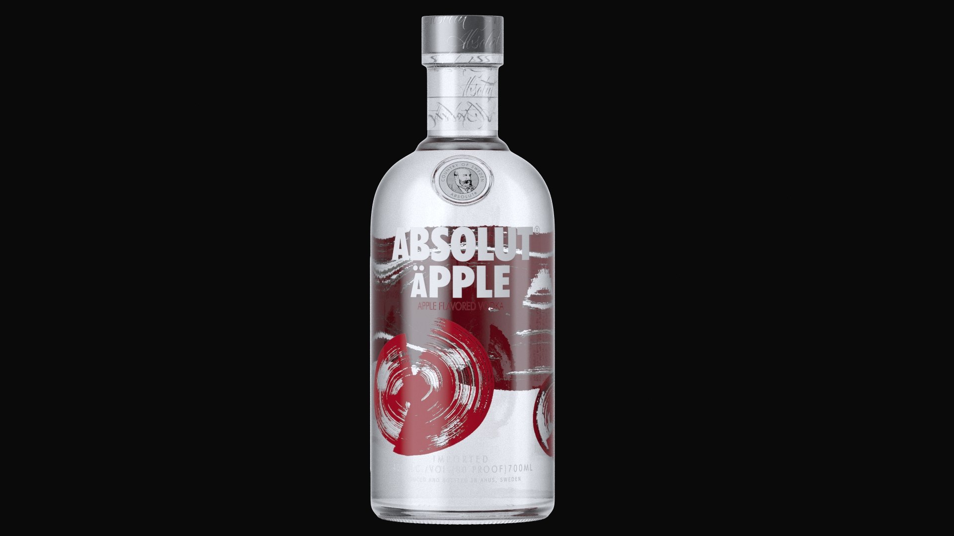 3D absolut apple vodka bottle - TurboSquid 1477451