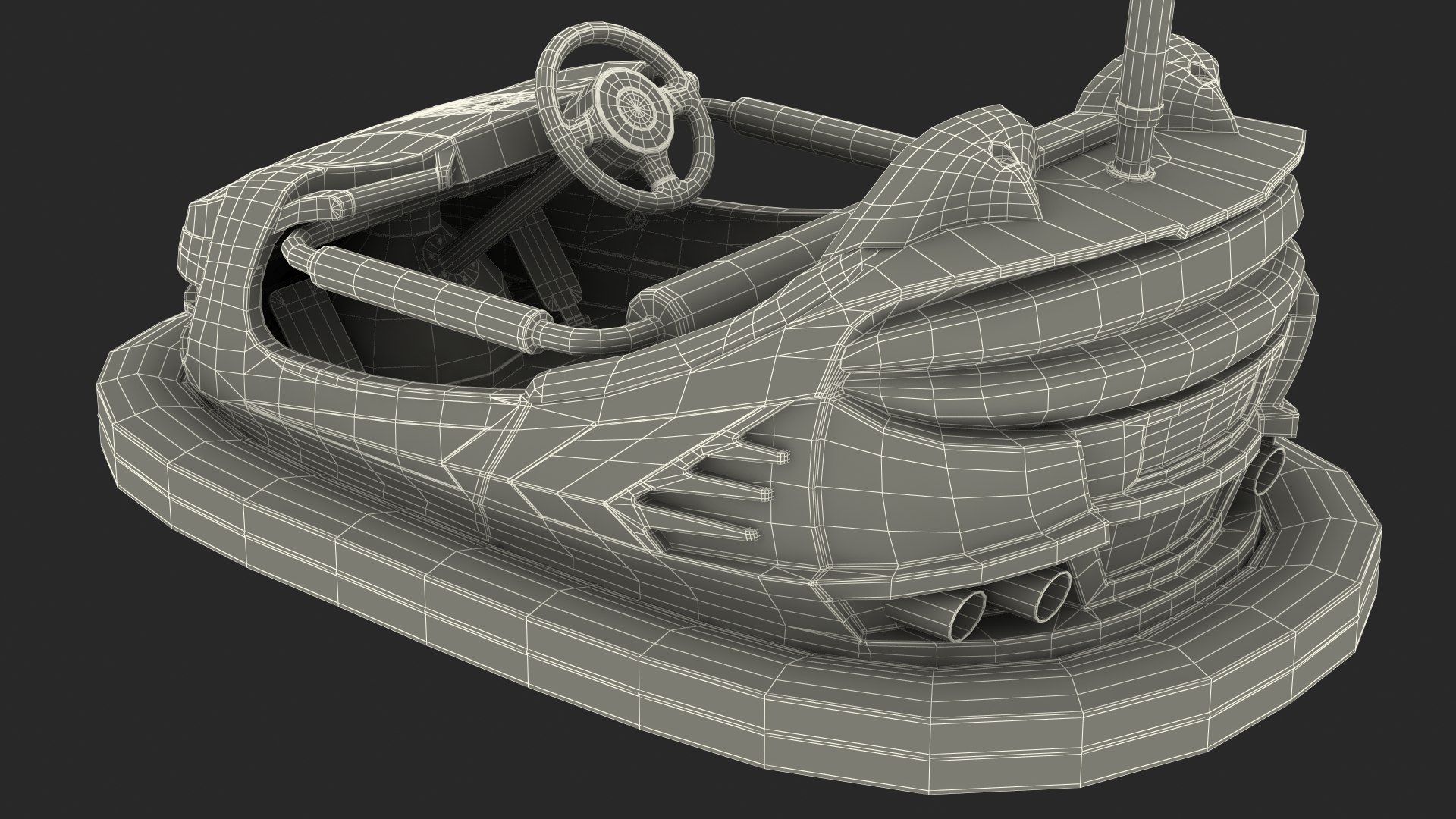 3D Bertazzon Bumper Car Electric Red - TurboSquid 1773062