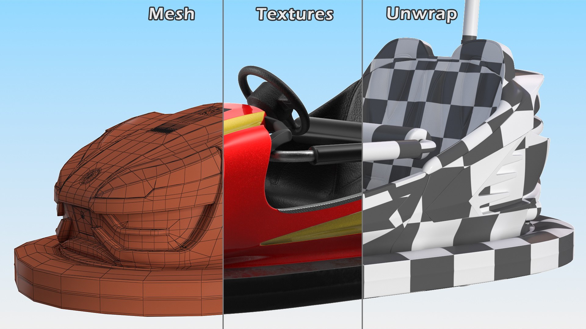 3D Bertazzon Bumper Car Electric Red - TurboSquid 1773062