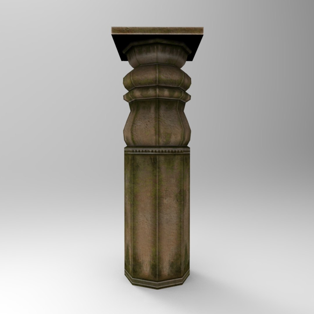 3d model stone pillar 6