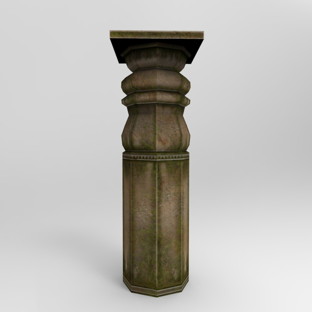 3d model stone pillar 6