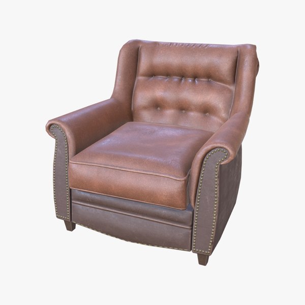 3D single seater sofa - model - TurboSquid 1269477
