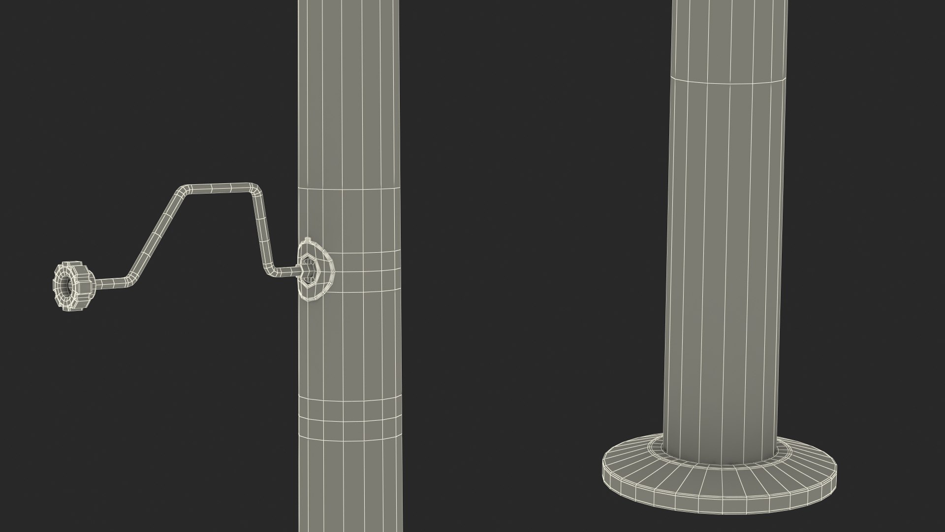 3D Flagpole Dark Bronze With White Flag Model - TurboSquid 1902511