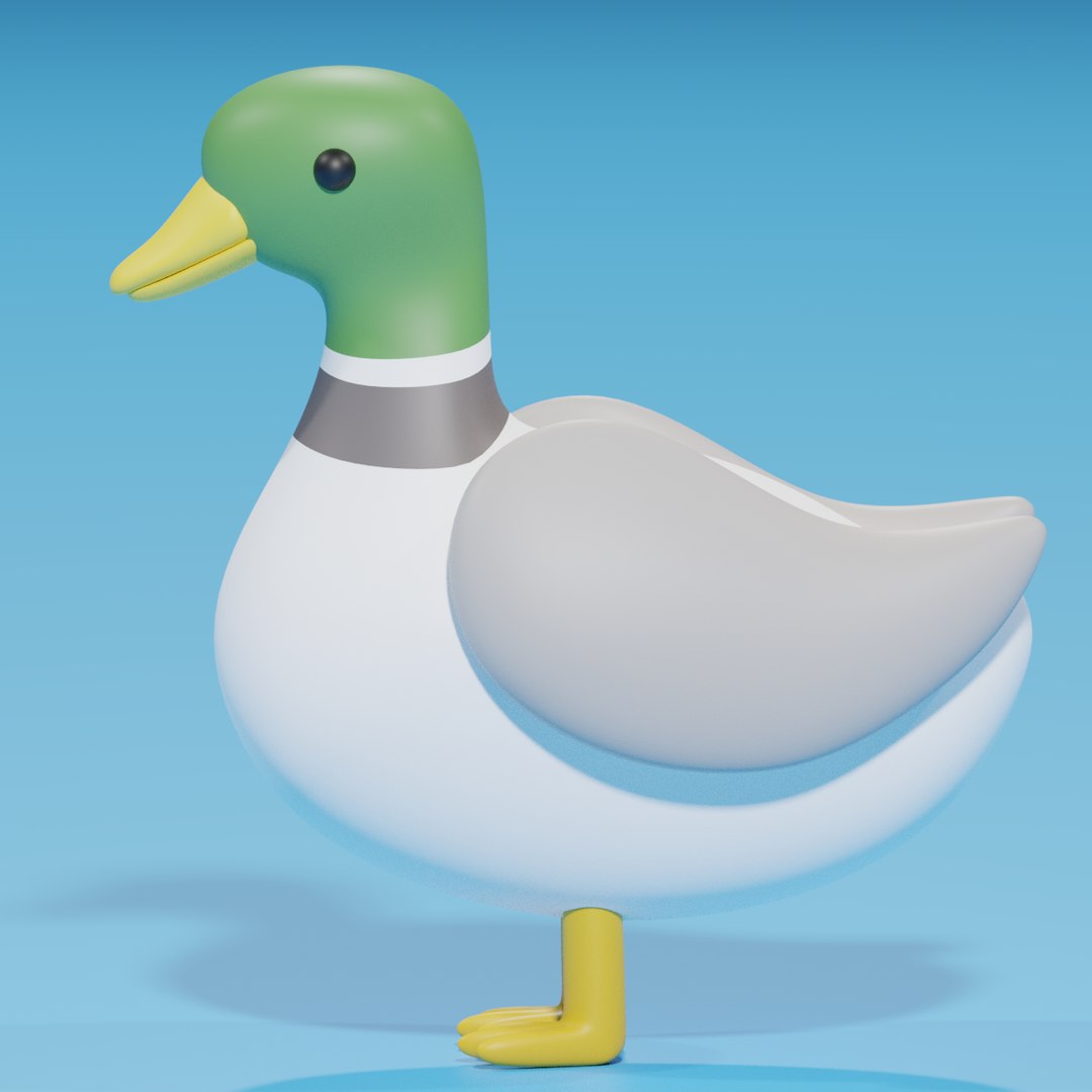 3D Cartoon Duck Model - TurboSquid 2247910