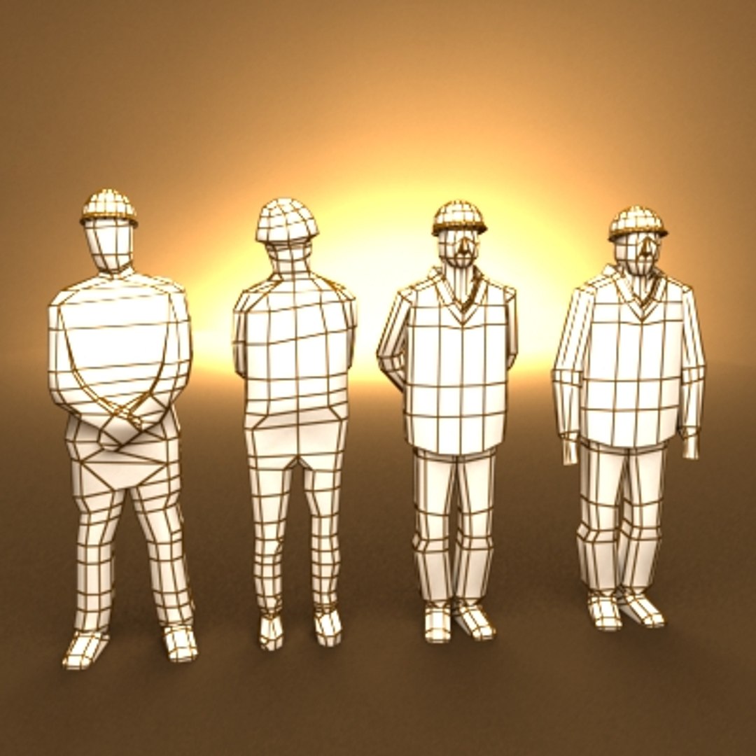 3d Builders Man Workers