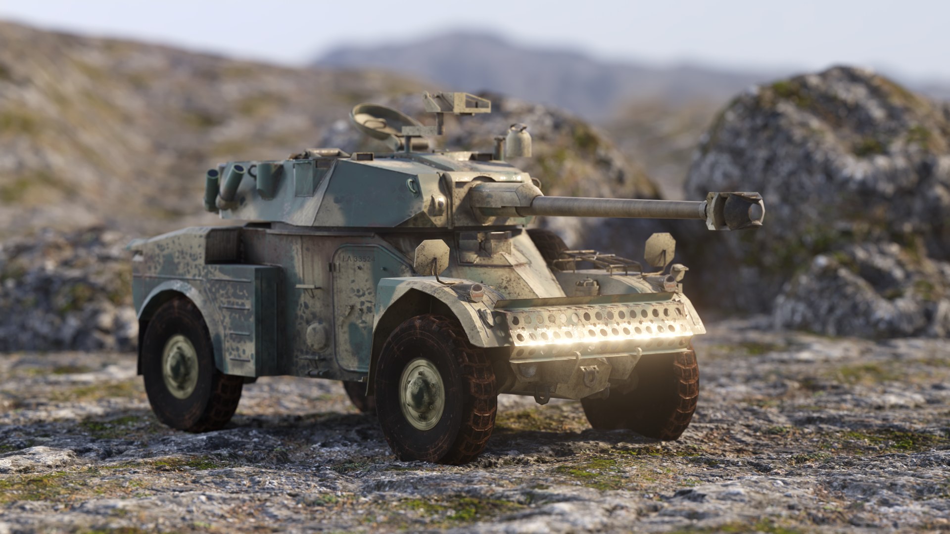 Panhard Aml 3d Model