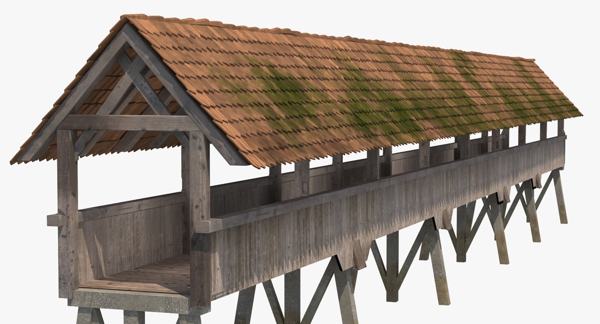 wooden footbridge 3ds
