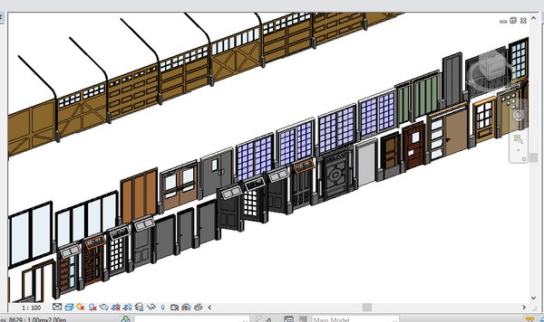 modelo 3d 282 Modelos Puertas Revit 2015 - TurboSquid 1288165
