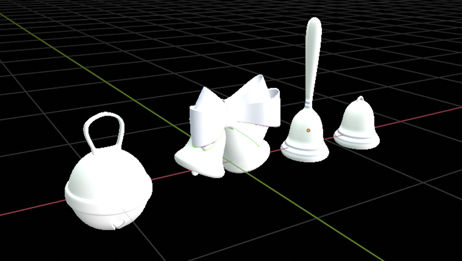 CHRISTMAS BELLS Low-poly 3D Model - TurboSquid 1996992