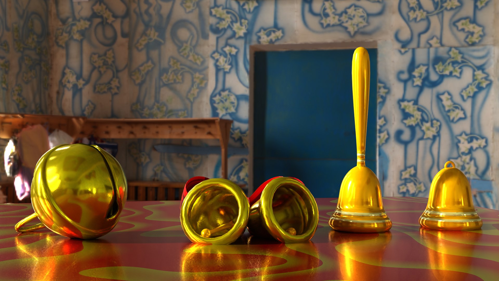 CHRISTMAS BELLS Low-poly 3D Model - TurboSquid 1996992