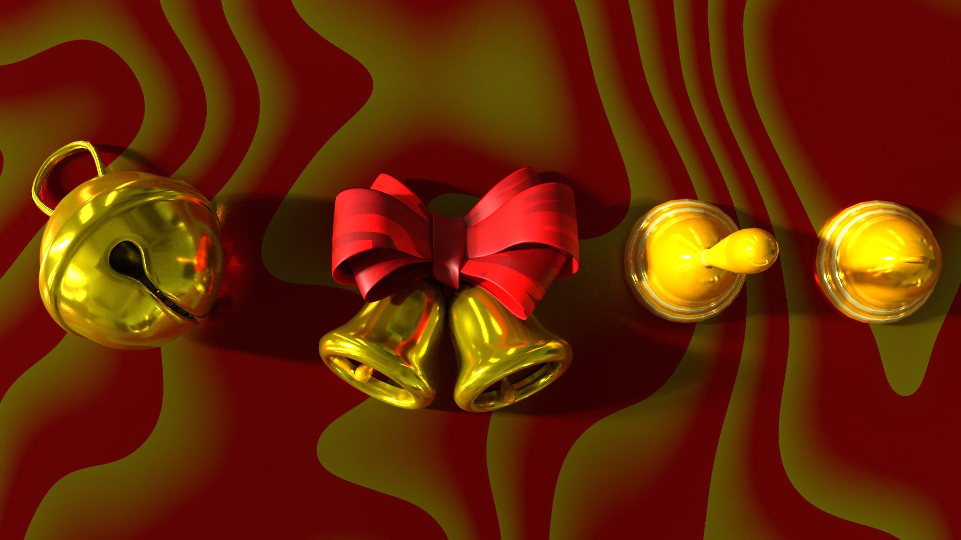 CHRISTMAS BELLS Low-poly 3D Model - TurboSquid 1996992