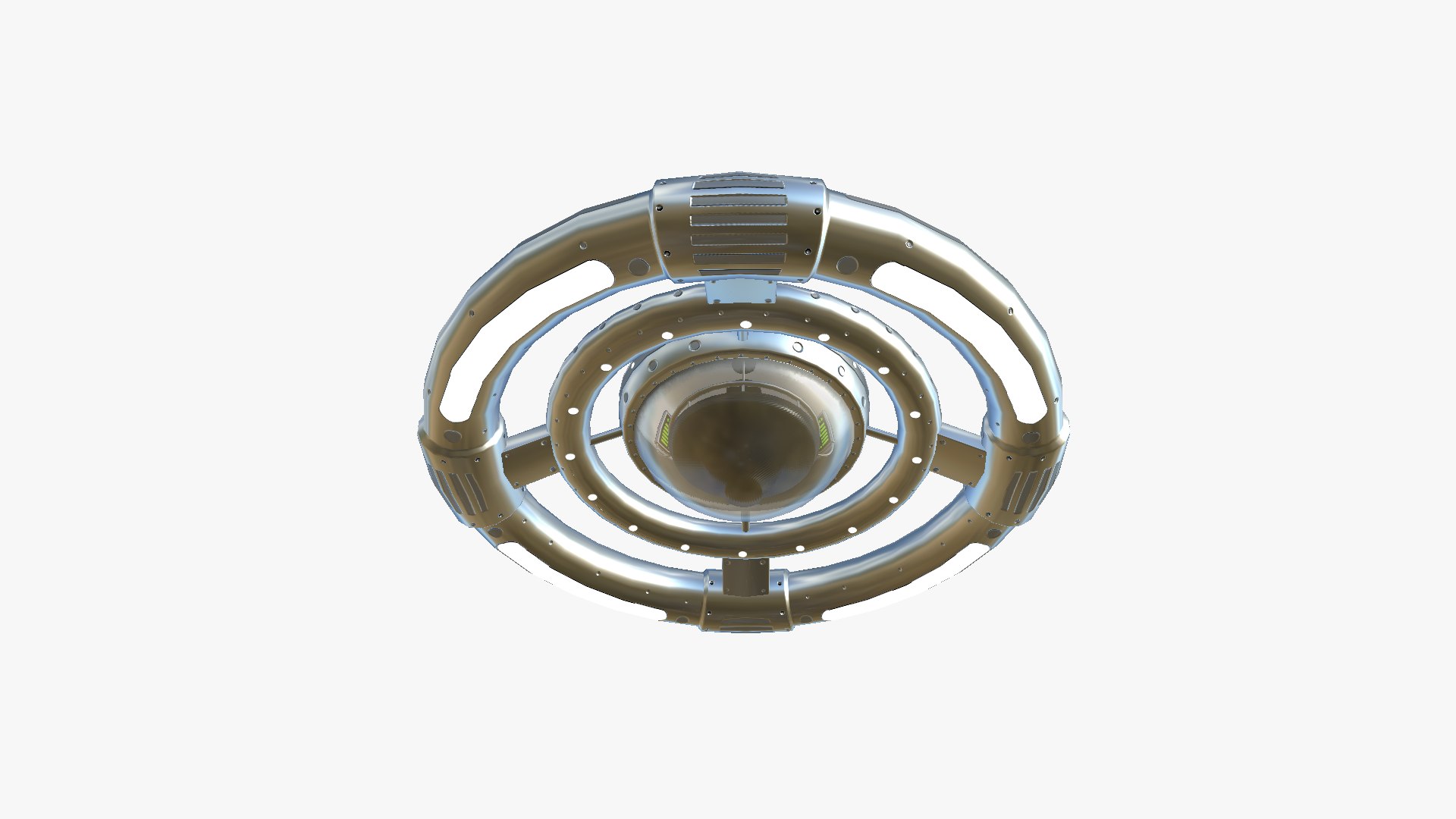 Alien Spaceship UFO F02 Aluminum - Sci Fi Spacecraft Design 3D Model ...