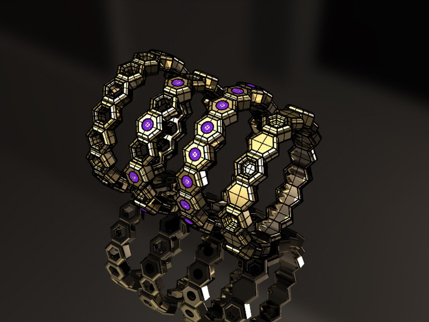Hexagon Stackable Ring Set 3D Model - TurboSquid 1593808