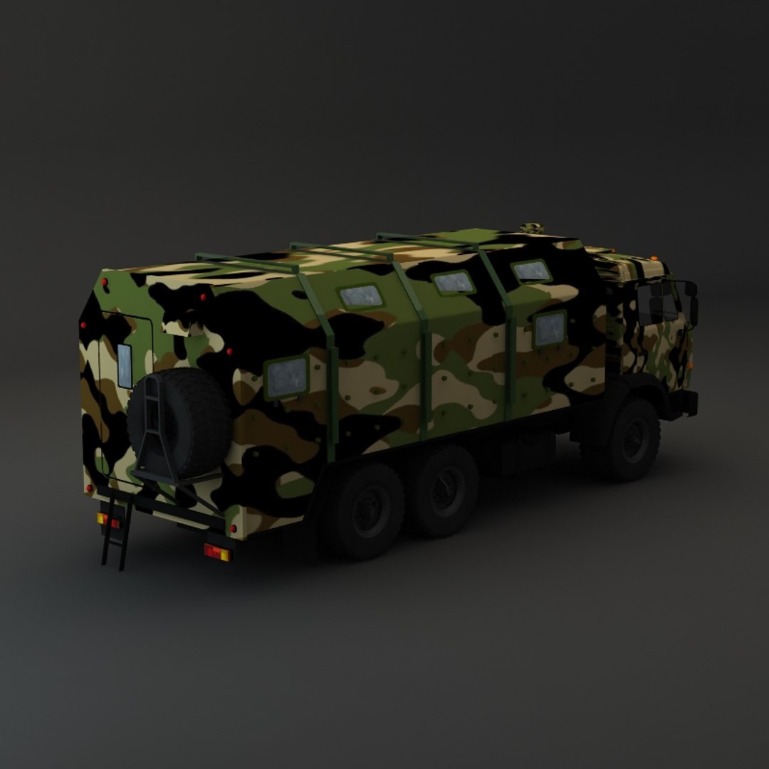 3d Model Kamaz Maz Army
