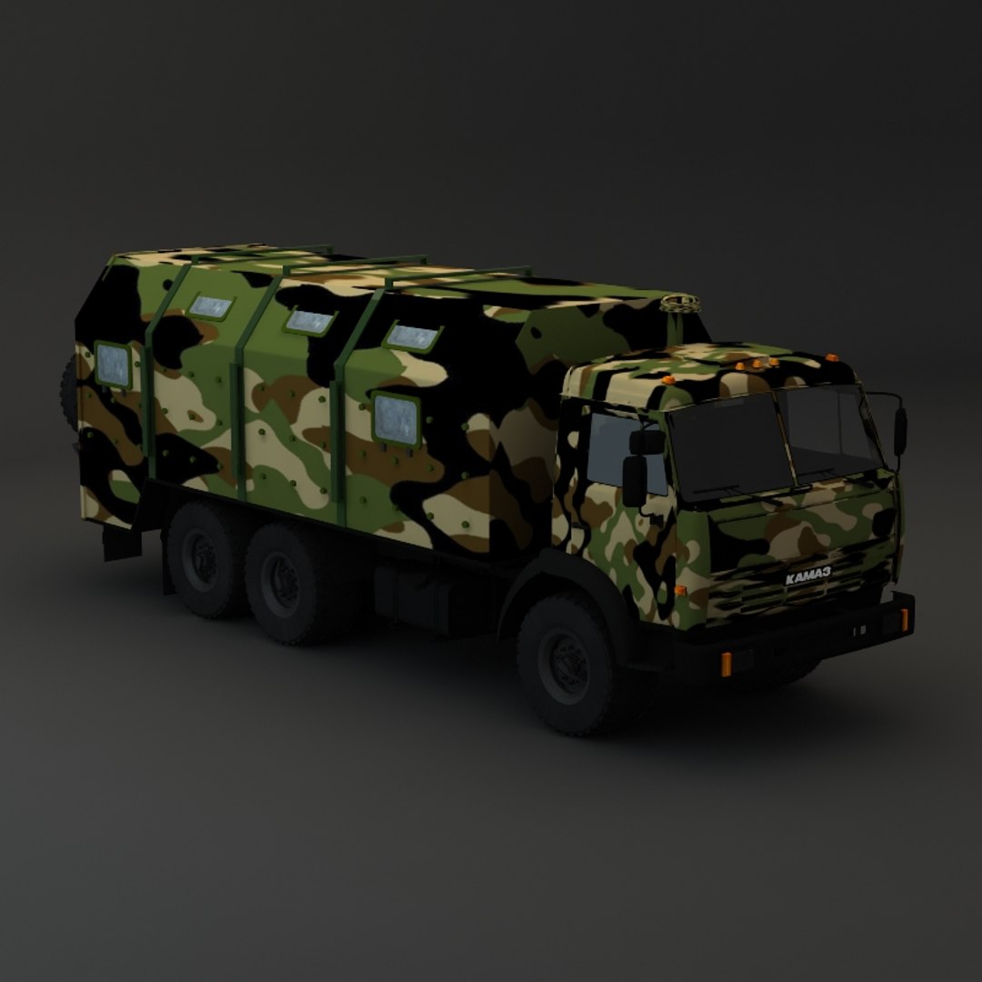 3d Model Kamaz Maz Army