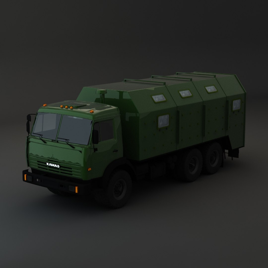 3d Model Kamaz Maz Army