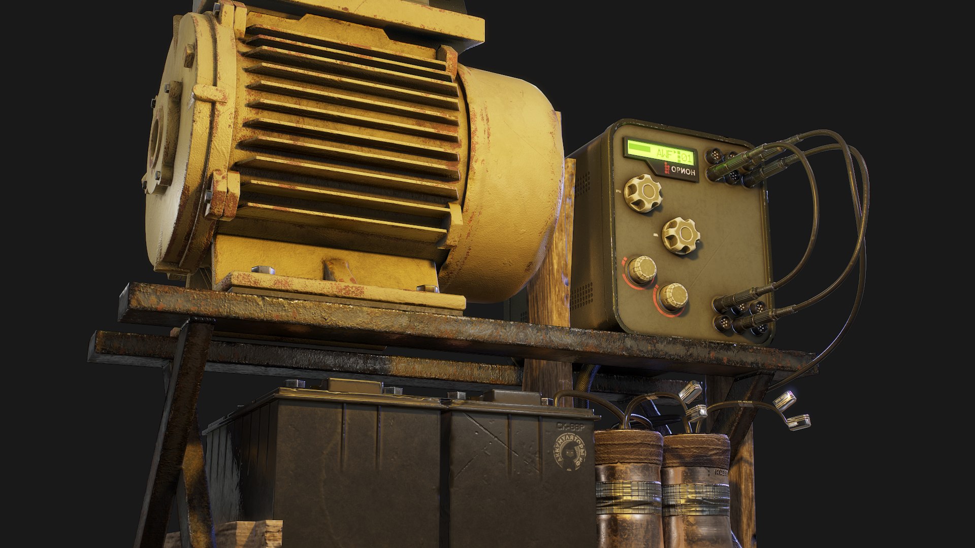 3D Post-apocalyptic Engine Model - TurboSquid 1405991